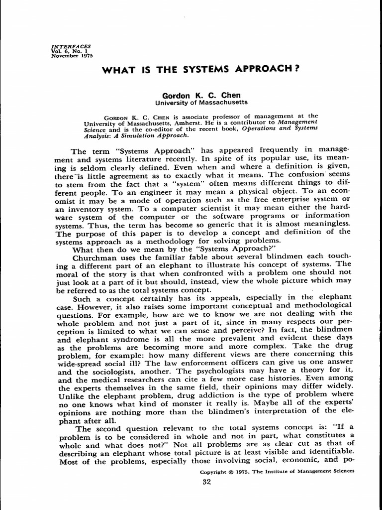 Understanding the Systems Approach | PDF | System | Elevator
