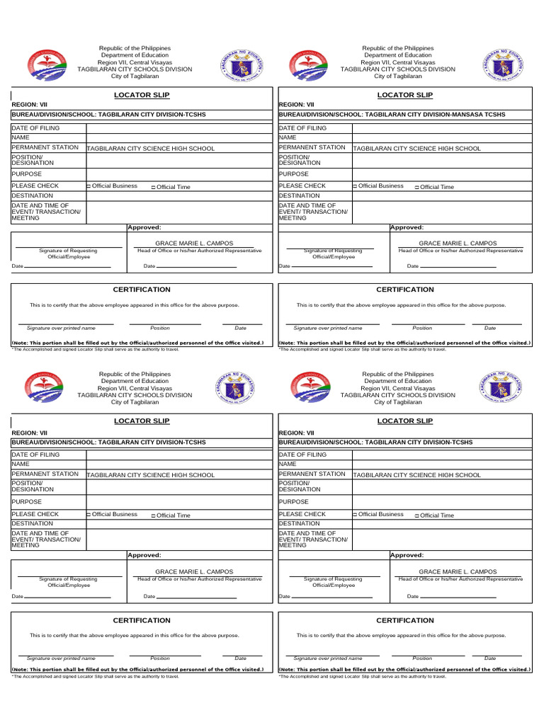 Locator Slip (2) | PDF | Government