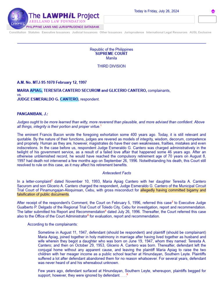 10 - Apiag vs. Cantero, 79 SCAD 327 | PDF | Annulment | Marriage