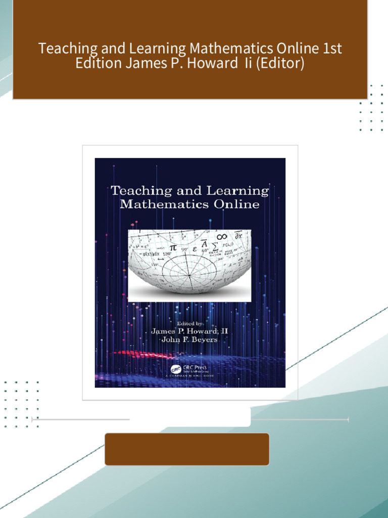 Teaching and Learning Mathematics Online 1st Edition James P. Howard Ii ...