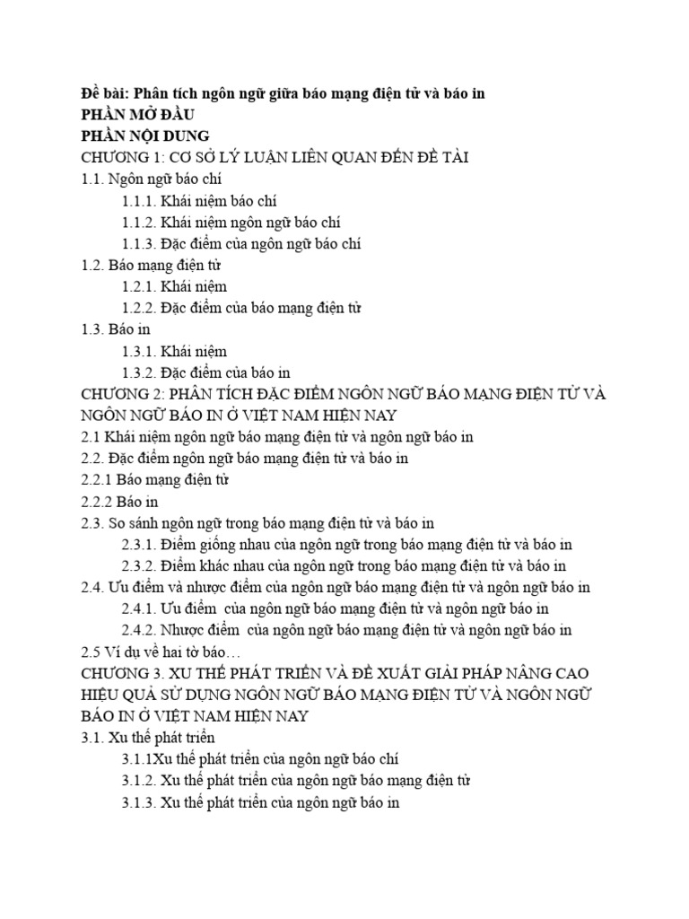 (NNTT) Mục Lục | PDF