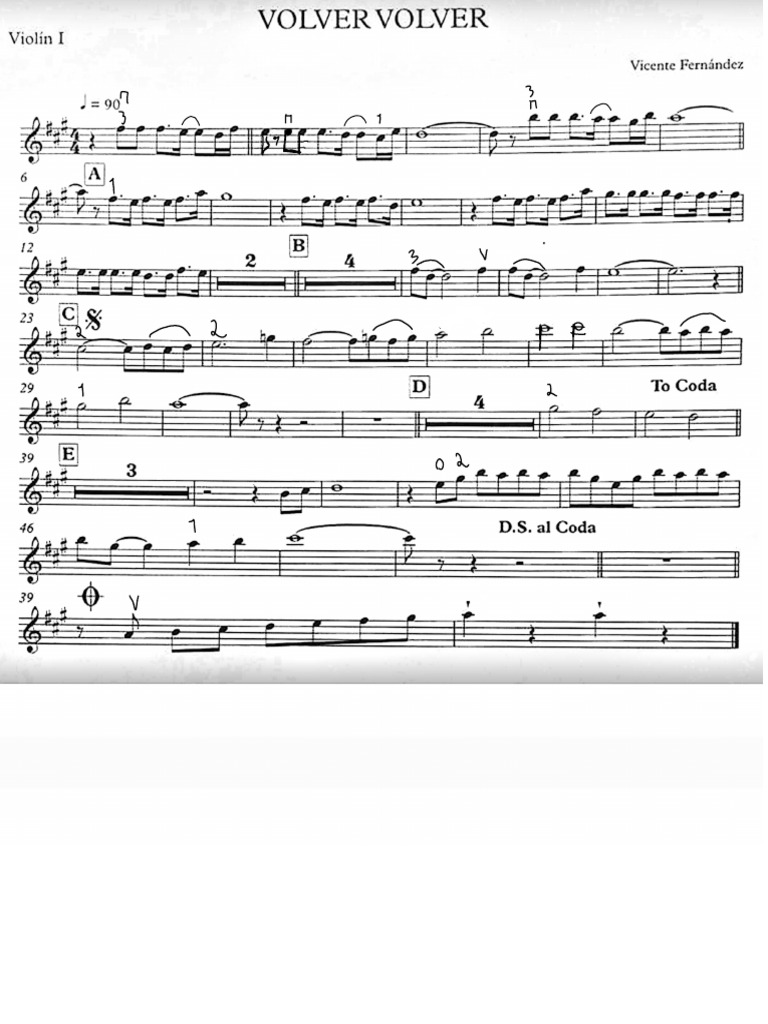 Volver volver Vln 1, 2 y 3 | PDF