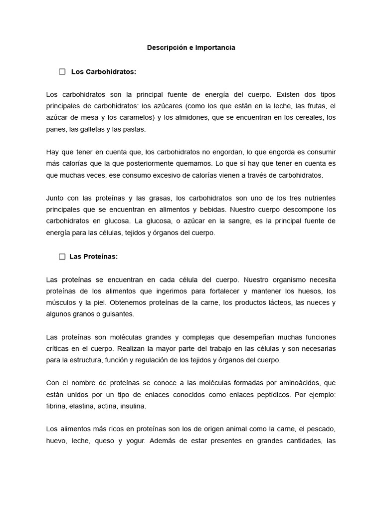 Información Proyecto CTA 2 PDF | PDF | gordo | Grasa saturada