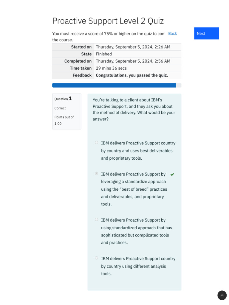 Proactive Support Level 2 Quiz - Attempt Review Sep 2024 | PDF | Linux | Computer Architecture