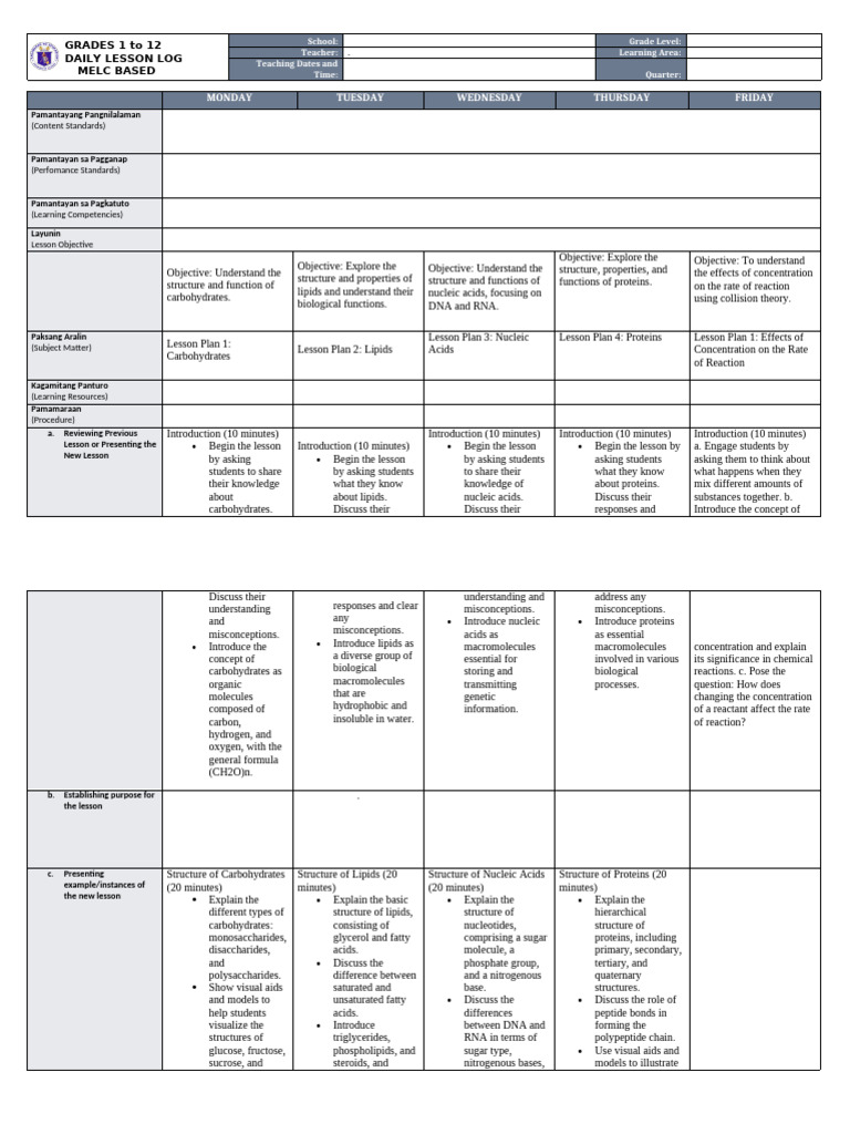 WEEK 5 | PDF | Macromolecules | Proteins