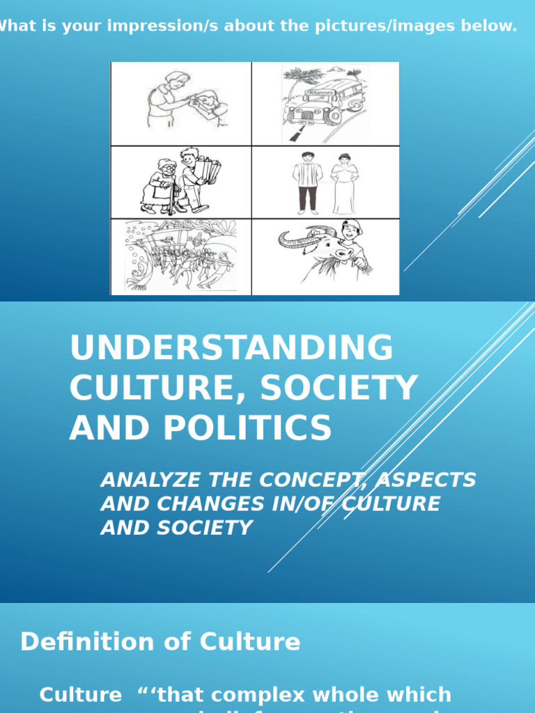 Understanding Culture, Society and Politics | PDF | Society | Socialization