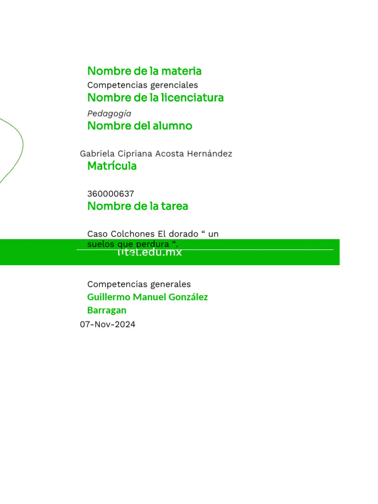 Tarea 1 Competencias Generales Semana1 | PDF | Business | Planificación