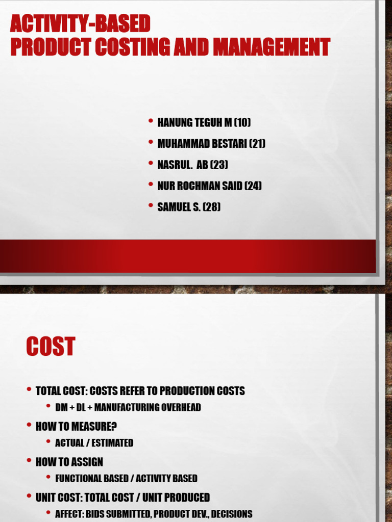 Activity-Based Costing and Management Guide | PDF | Cost | Business Process