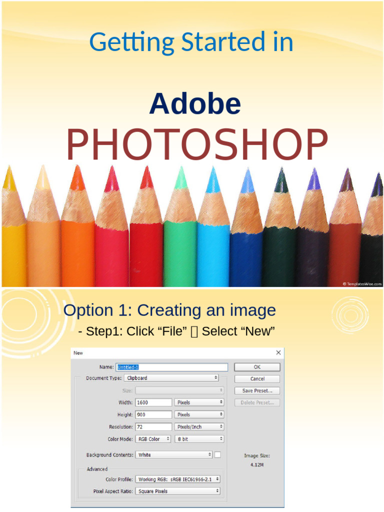 Getting Started in Photoshop | PDF | Adobe Photoshop | Computer Graphics
