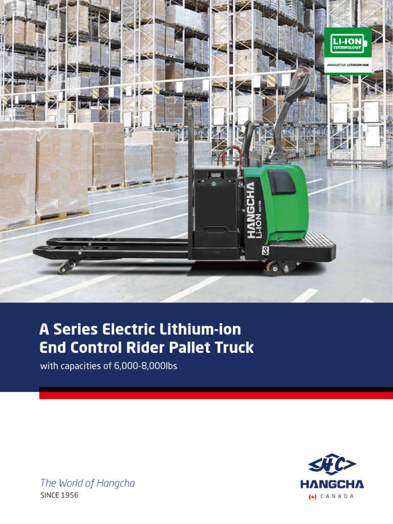 A Series Electric Lithium Ion End Control Rider Pallet Truck 6000 ...