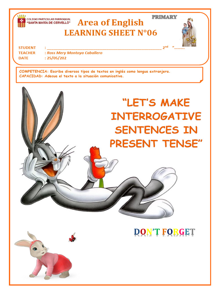 sesion_N06_to_be_verb_in_interrogative_form_2do_grado_2021 | PDF