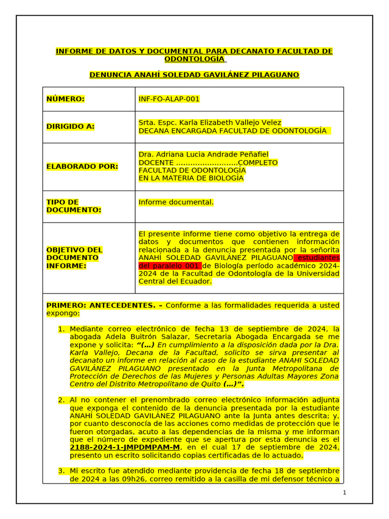 Informe - Borrador | PDF | Laboratorios | Abuso infantil