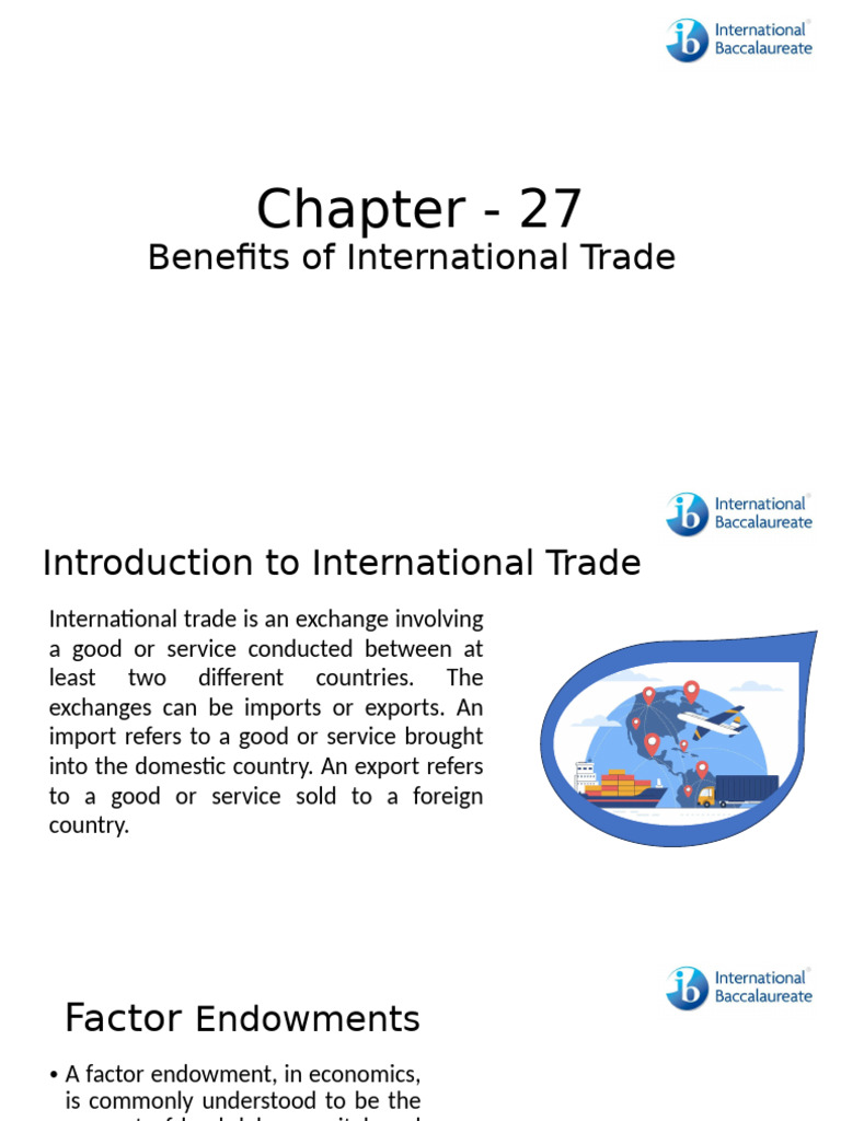 CH. 27 Benefits of International Trade | PDF