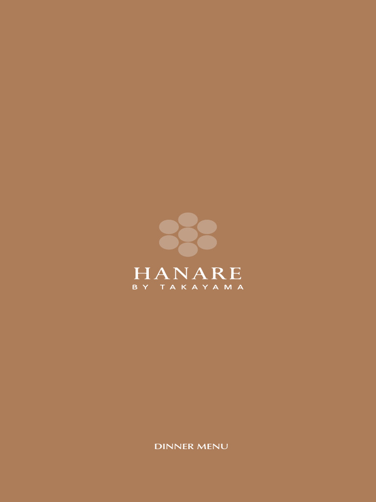 Hanare Dinner Menu 2023 WEB 270723 | PDF | Japanese Cuisine | Tofu