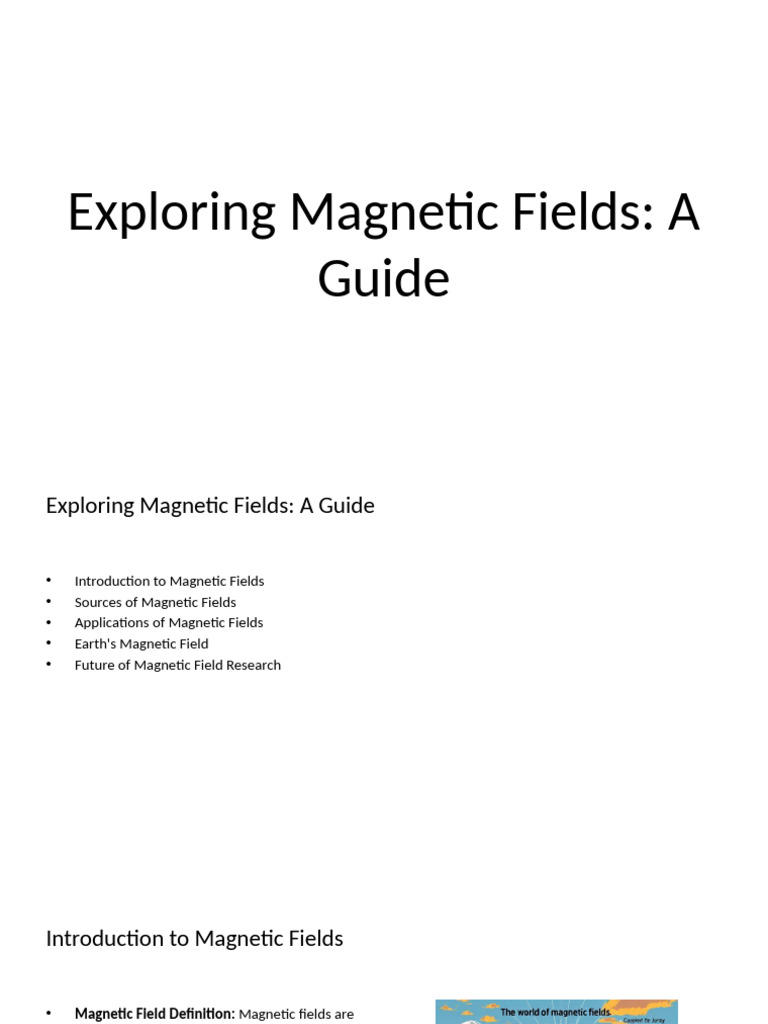 Exploring Magnetic Fields A Guide | PDF | Magnetic Field | Magnetism