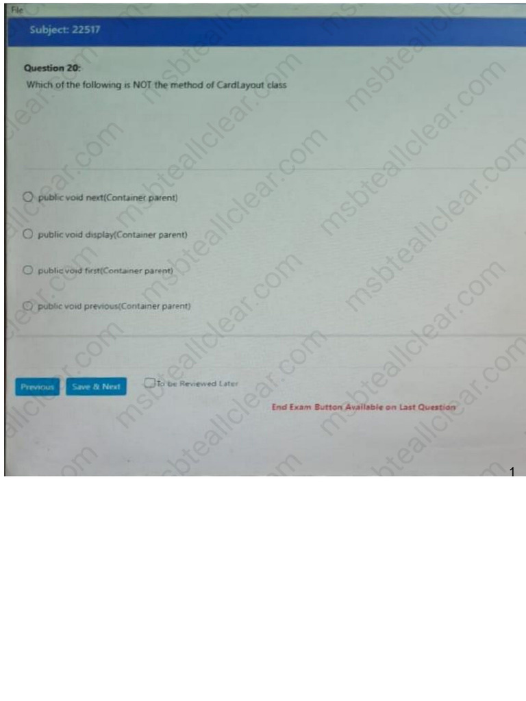 EXAM MCQs 04 (AJP) | PDF