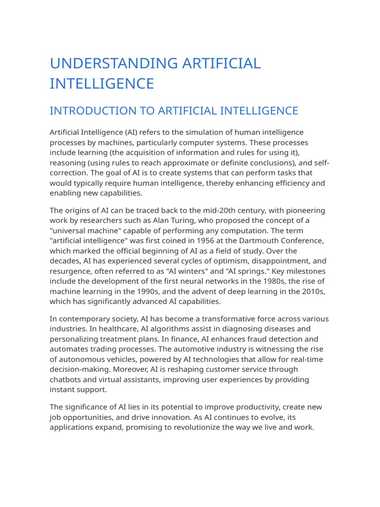 Understanding Artificial Intelligence | PDF | Artificial Intelligence | Intelligence (AI ...