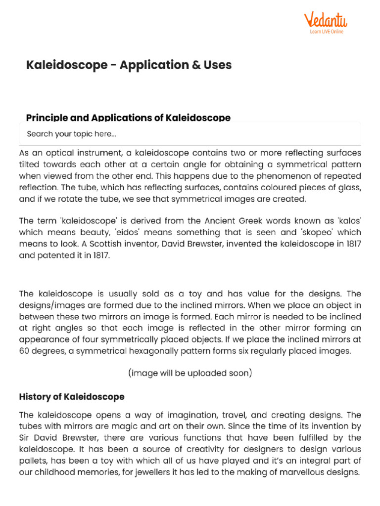 Kaleidoscope - Application & Uses | PDF