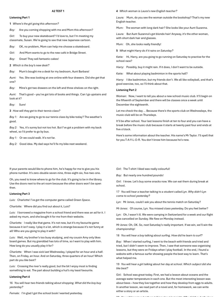 A2-test 12,3-script | PDF