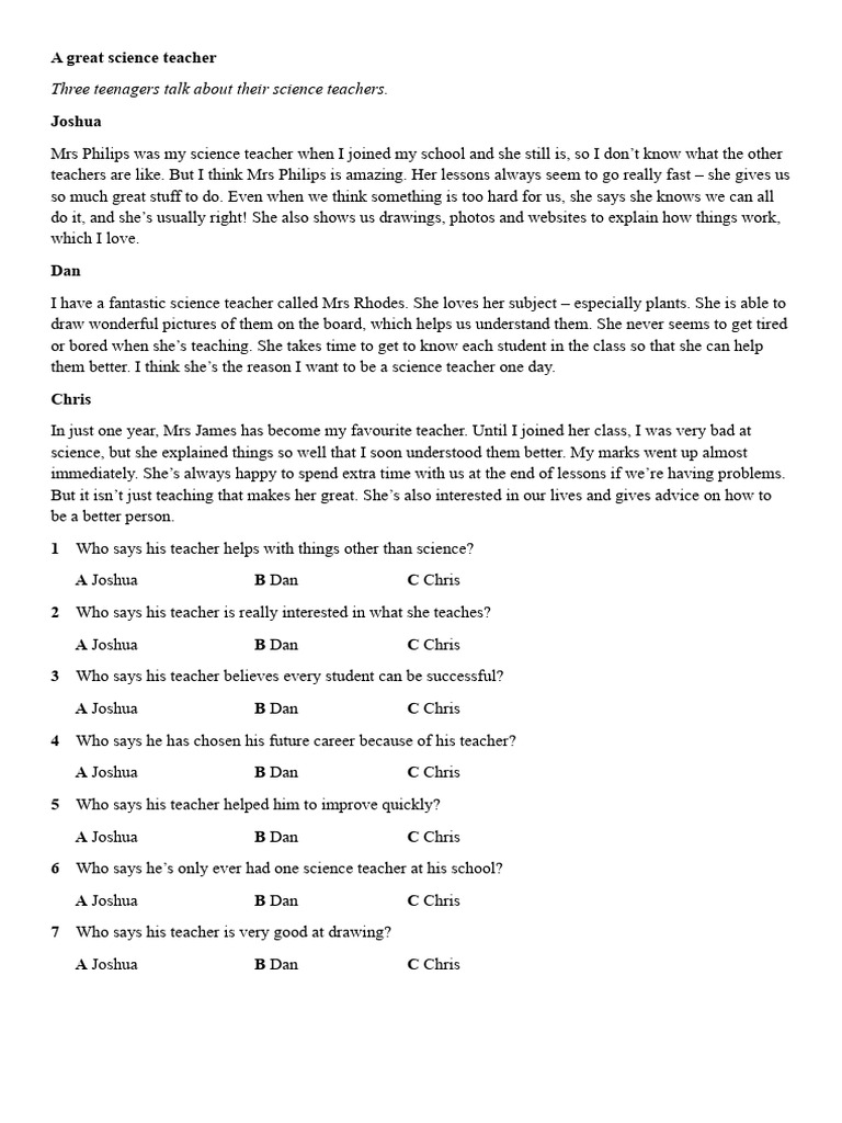 reading test 1 | PDF