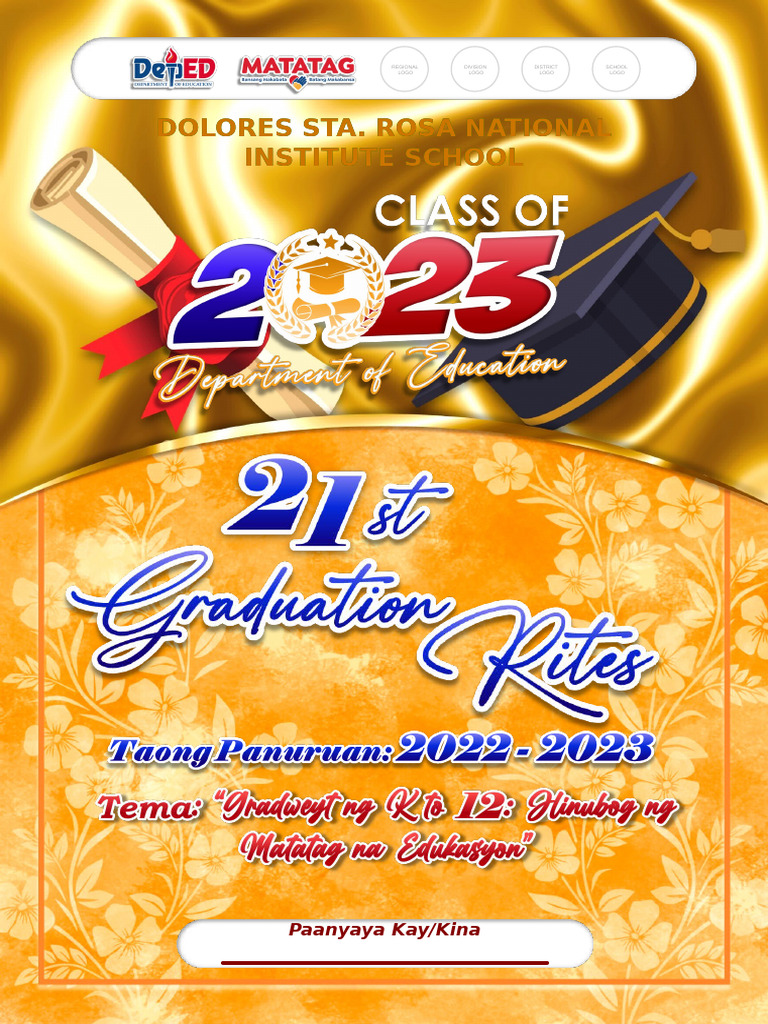YELOW ORANGE A4 2023 GRADUATION or MOVING UP PROGRAM | PDF