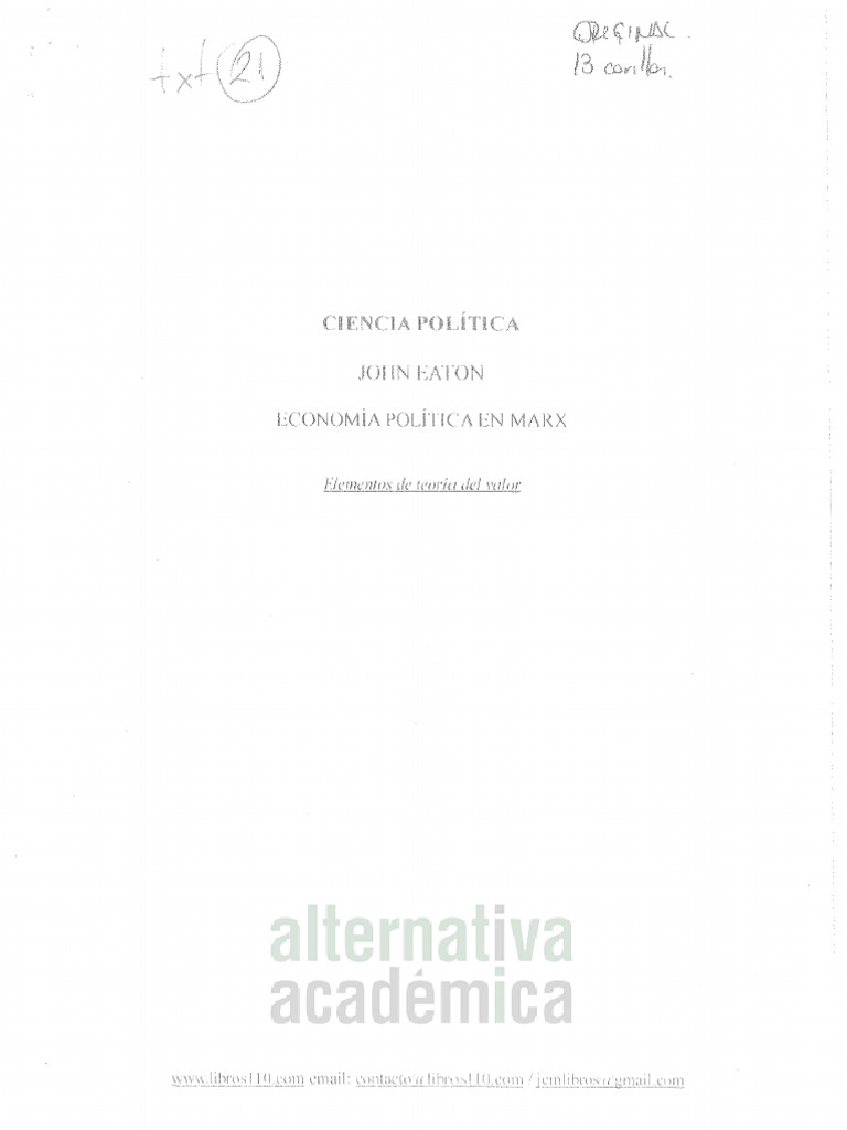 Eaton, John - Elementos de La Teoría Del Valor | PDF