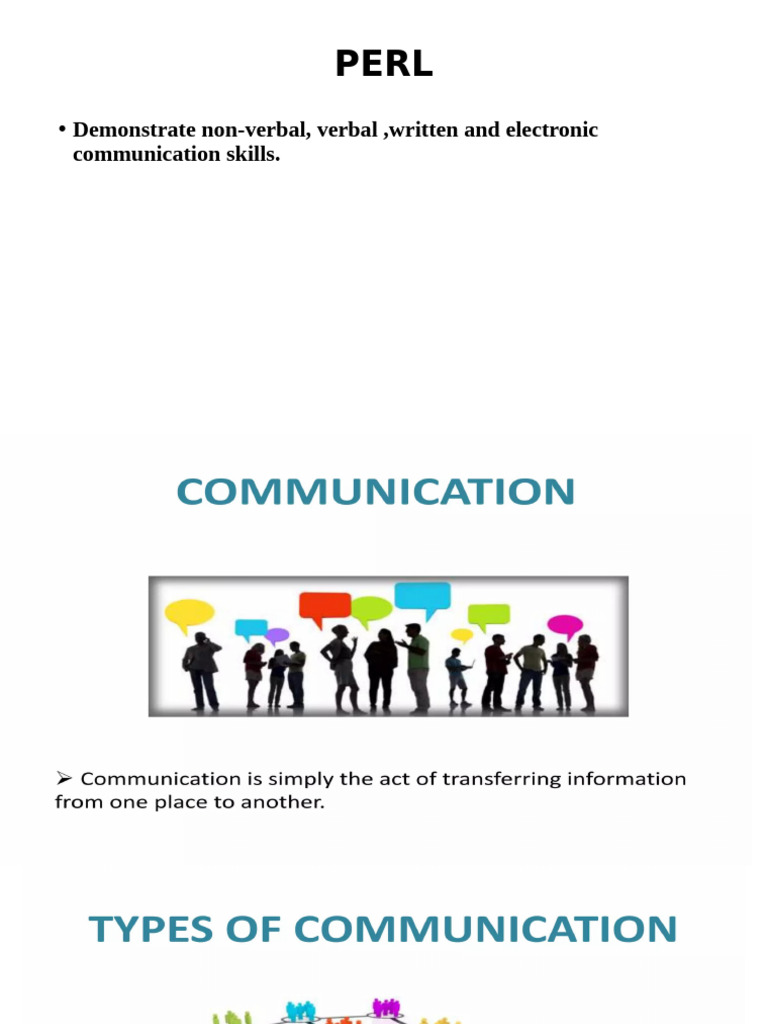 Communication of Perl | PDF