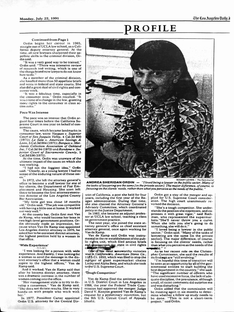 Los Angeles Daily Journal Profile | PDF | Supreme Court Of California ...