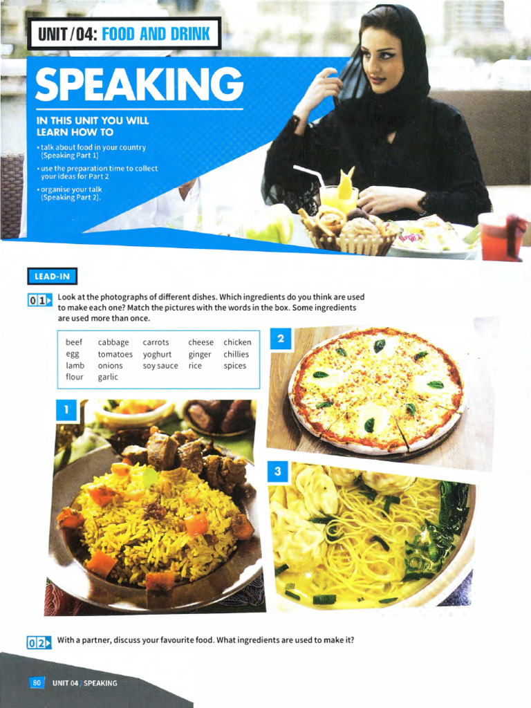 Mindset 1 - Unit 4 - Speaking | PDF | Lamb And Mutton | Asian Cuisine