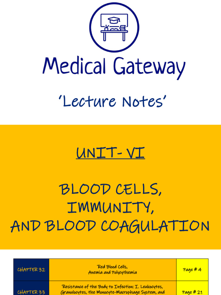 5-Blood Cells, Immunity, and Blood Coagulation | PDF | Coagulation ...
