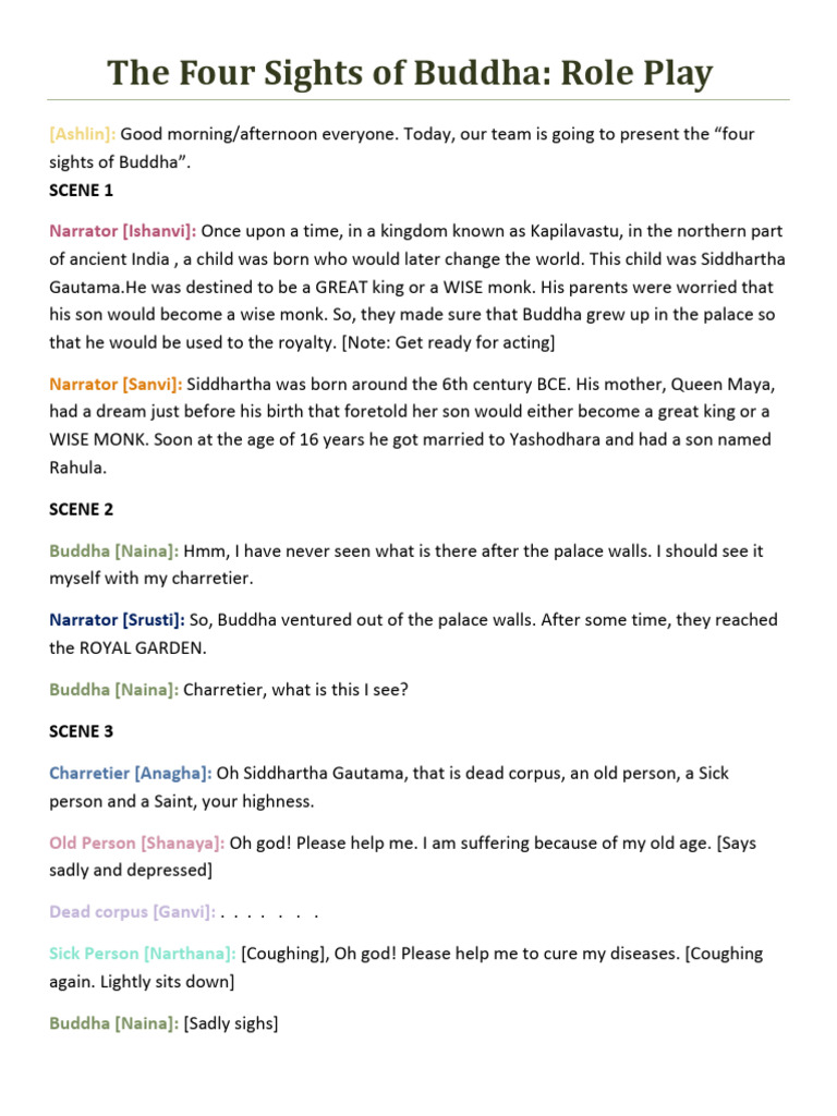 The Four Sights of Buddha | PDF | Gautama Buddha