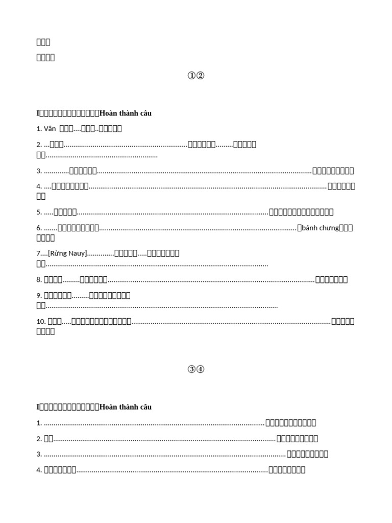 BAI Luyen Tap Mau Cau Minna Chukyu 1 | PDF
