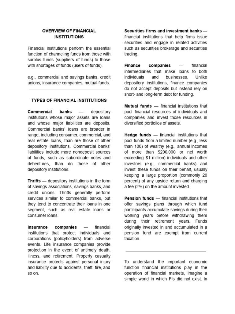 FINANCIAL MARKETS NOTES | PDF | Market Liquidity | Diversification ...