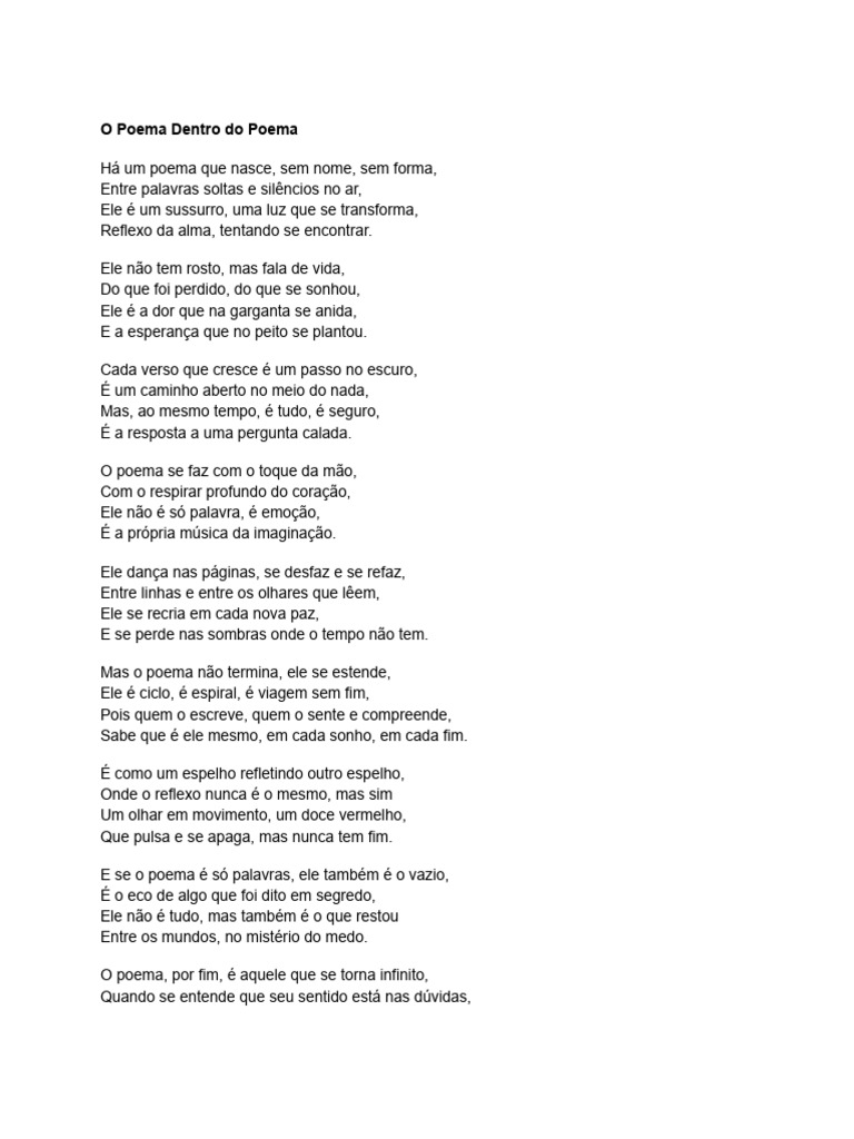 A Essência do Poema Infinito | PDF