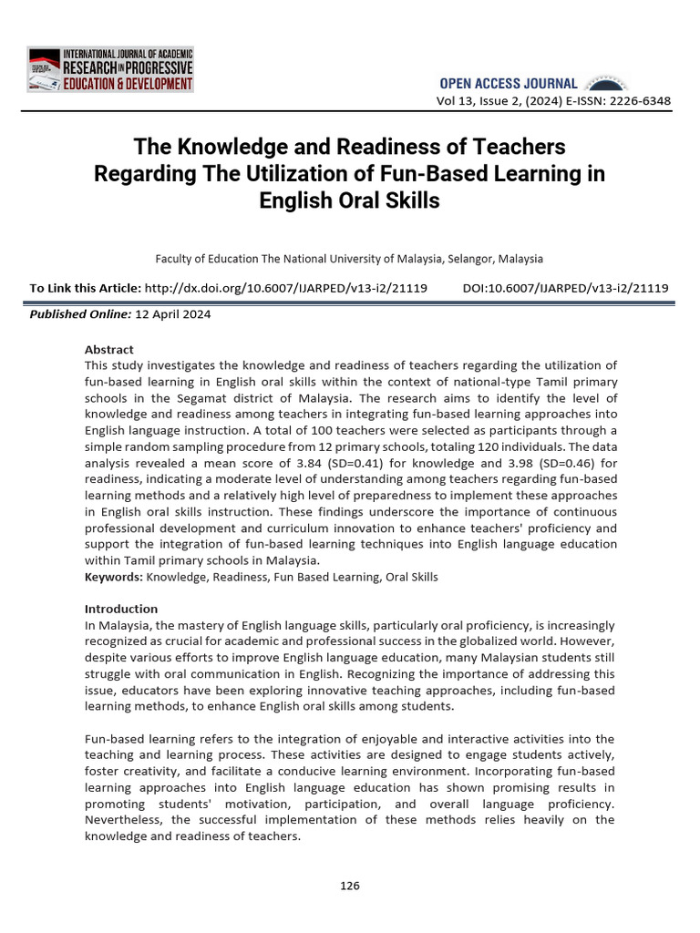 The+Knowledge+and+Readiness+of+Teachers+Regarding+The+Utilization+of ...