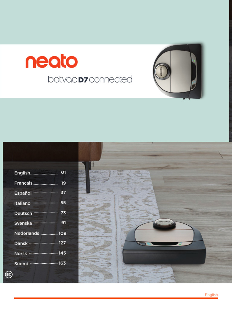 Neato Botvac D7 Vacuum Cleaner | PDF | Mobile App | Robot