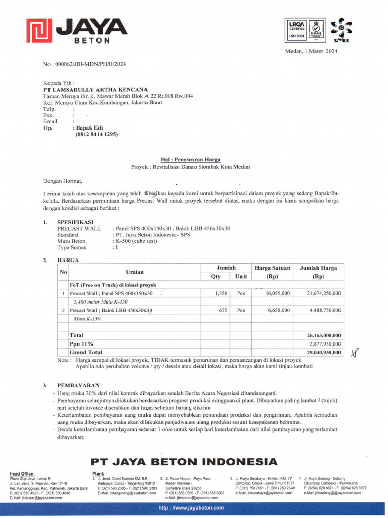 Lamsaruli Artha Kencana - SPH | PDF