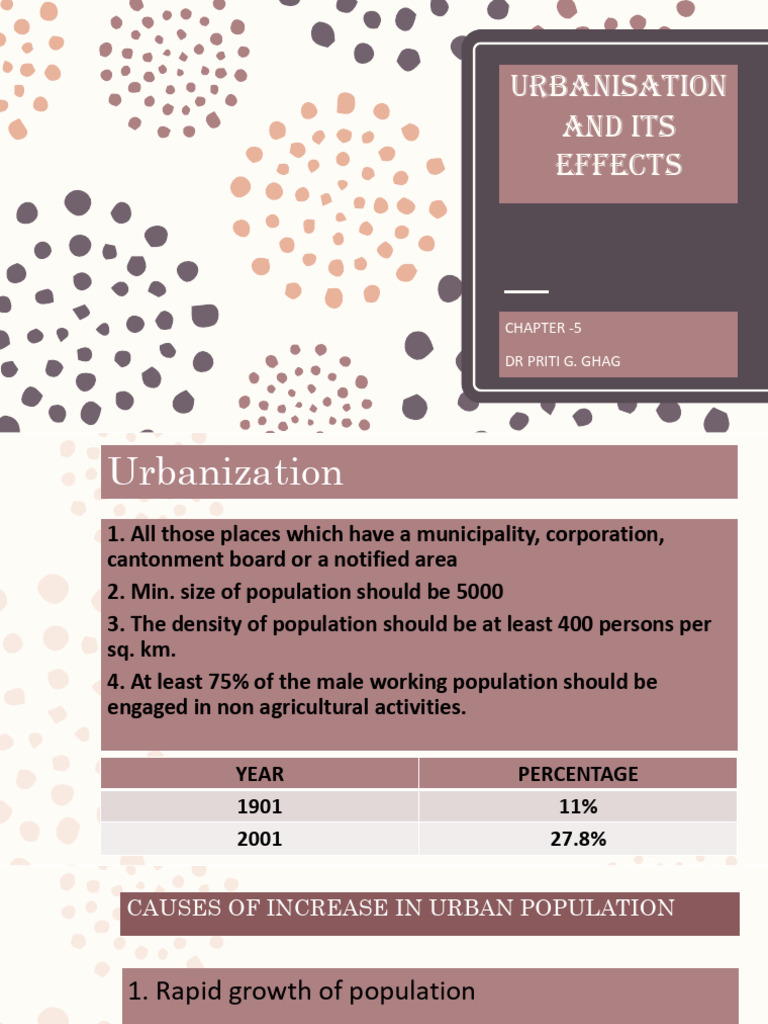 Urbanization Effects and Trends Analysis | PDF