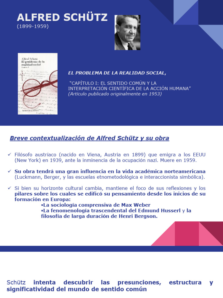 Alfred Schütz - El Problema de La Realidad Social - CAP I | PDF ...