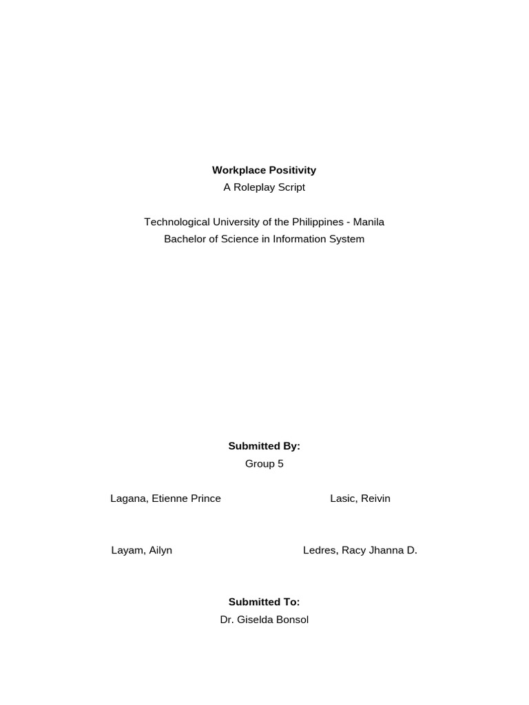 Enhancing Workplace Positivity Script | PDF | Psychology ...