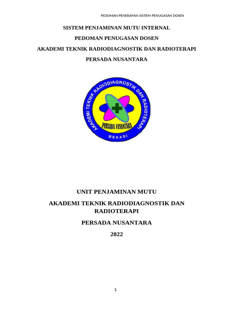Pedoman Penugasan Dosen ATRO PN | PDF