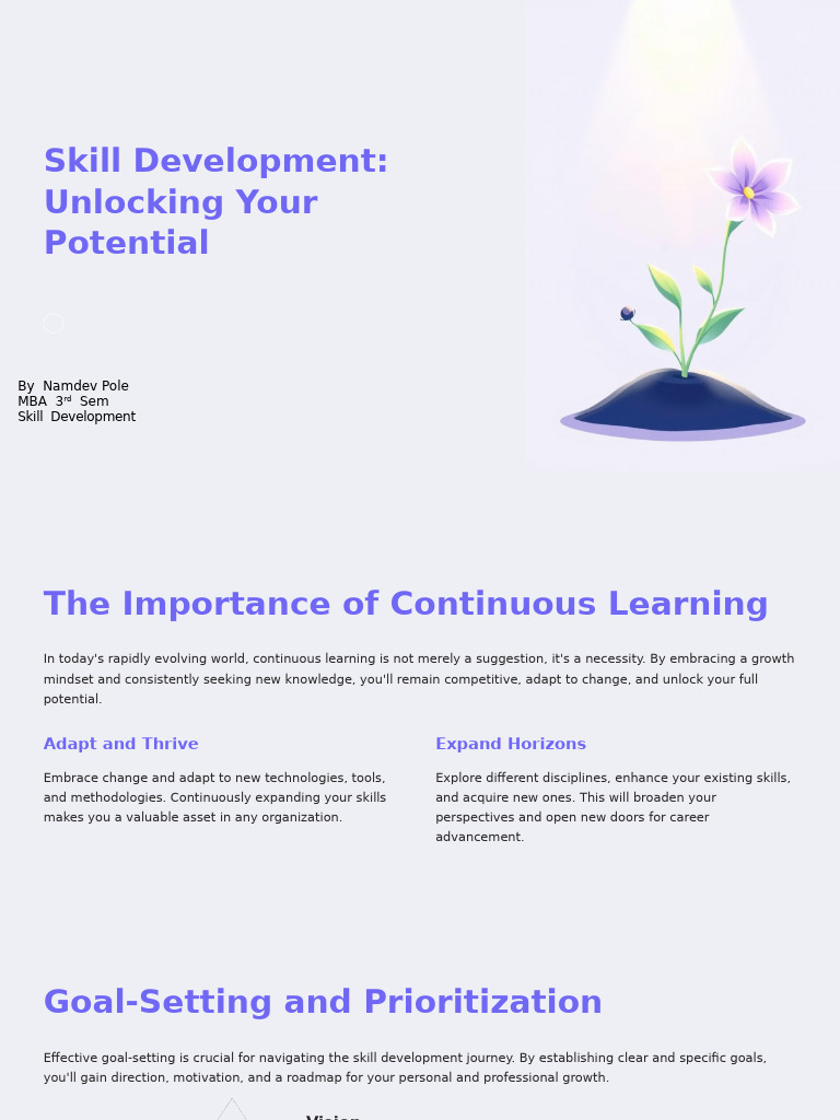 Skill Development Unlocking Your Potential | PDF | Goal Setting ...