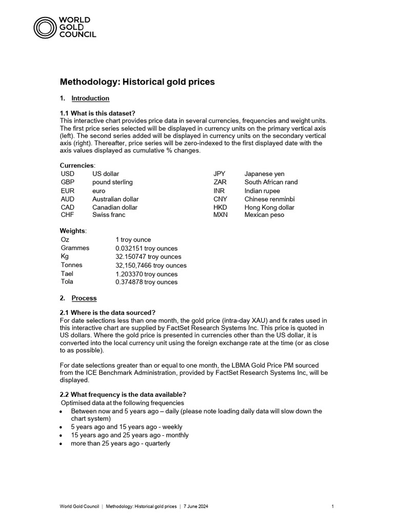 Historical Pricing Methodology | PDF