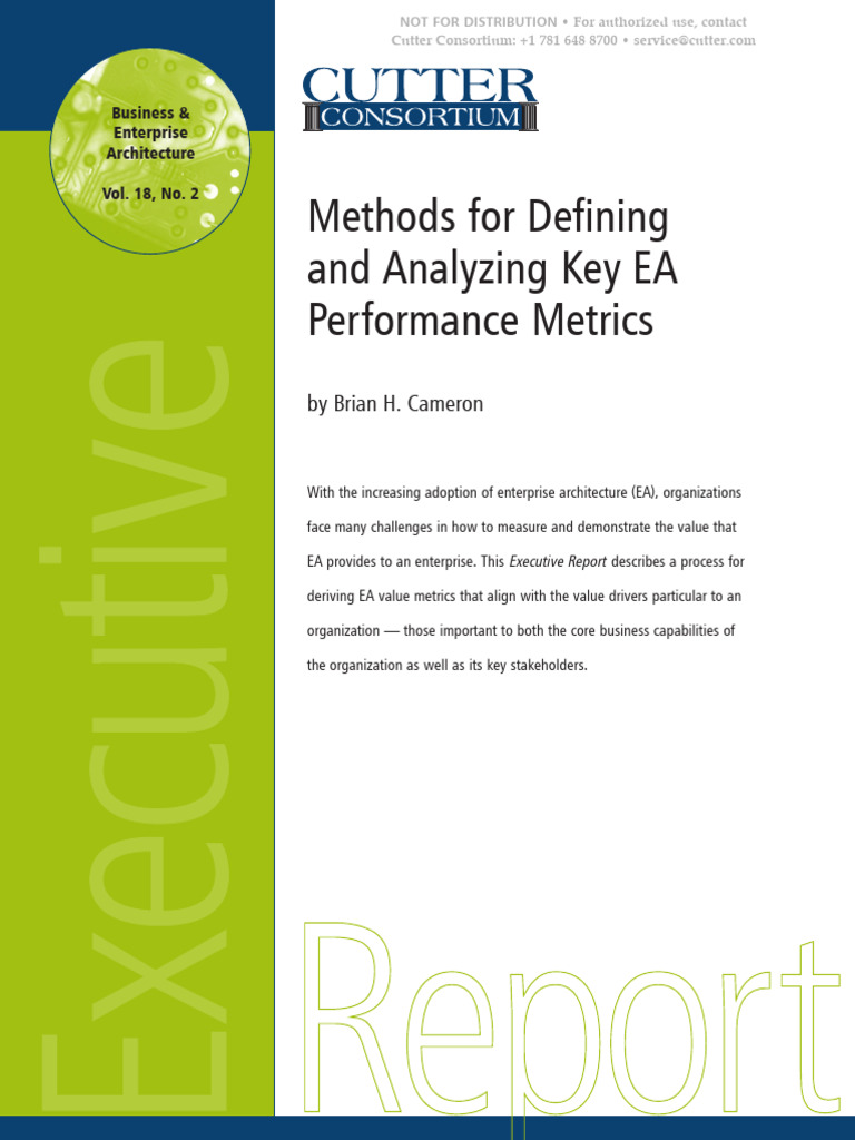 EA Metrics for Business Leaders | PDF | Performance Indicator ...