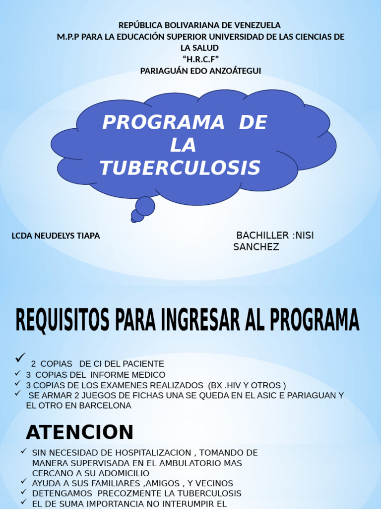 Programa de Prevención de Tuberculosis | PDF