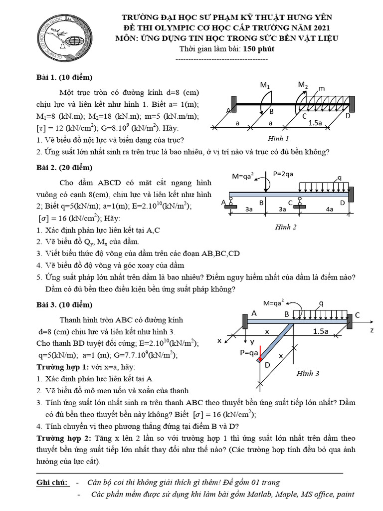 SBVL-De Thi OLP Cap Truong 2021 - Chinh Thuc-Xong | PDF