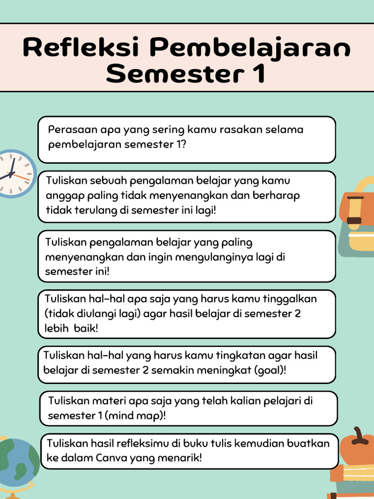 Refleksi Pembelajaran Semester 1 | PDF
