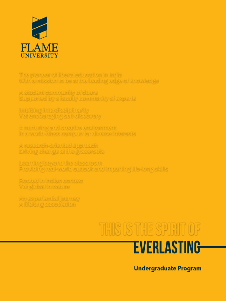 FLAME University Undergraduate Program Brochure | PDF ...
