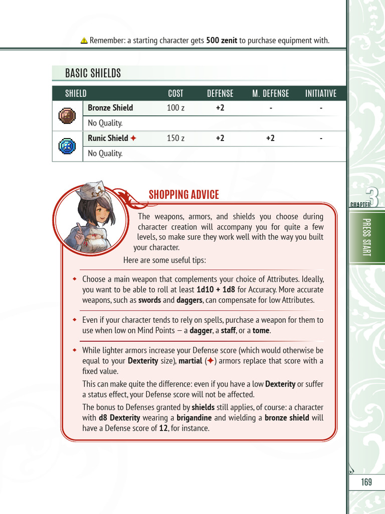 Fabula Ultima - Basic Shields | PDF