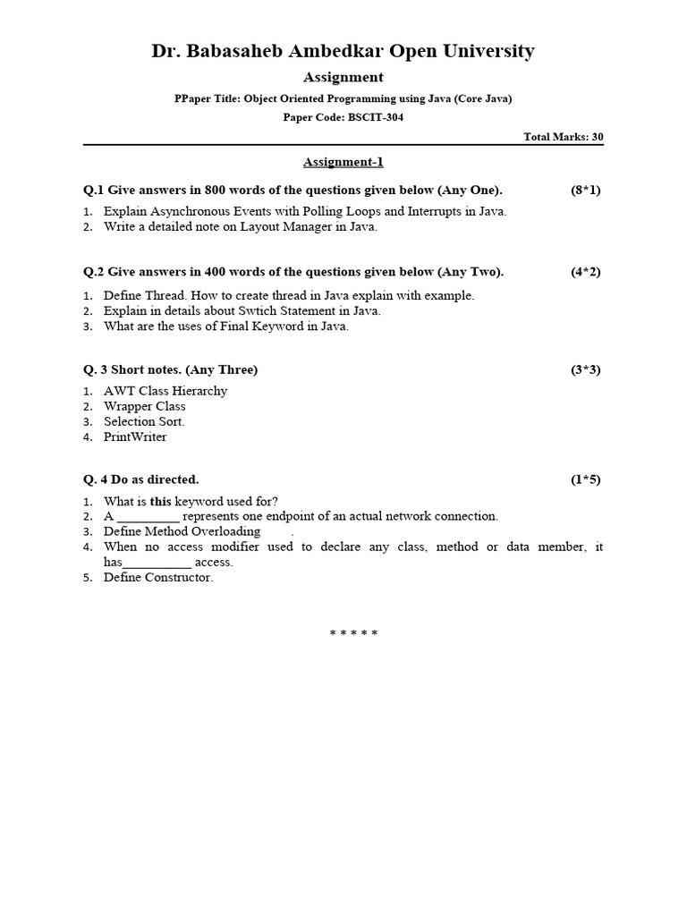 Java Object Oriented Programming Assignment | PDF